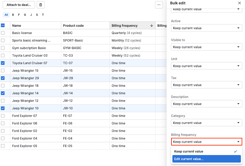 Recurring products - Knowledge Base | Pipedrive